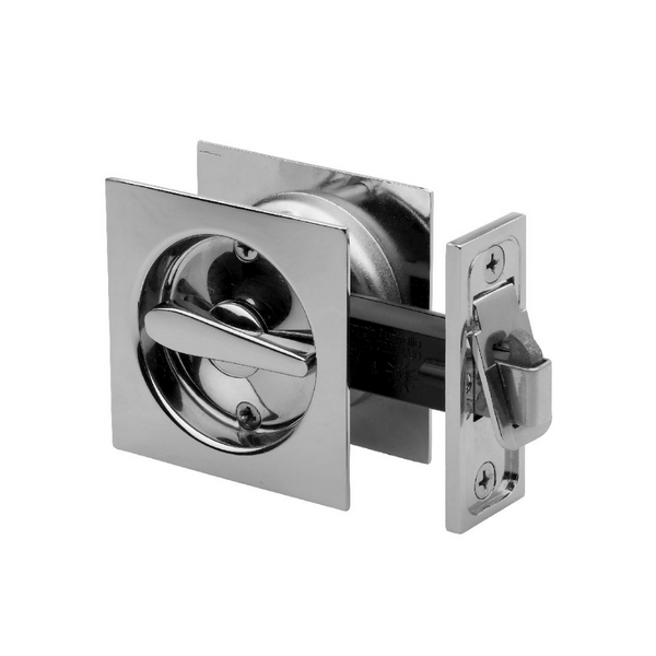 Gainsborough Square Cavity Privacy Sliding Door Lock Set - Bright Chro ...