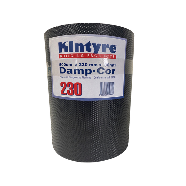 McIntyre® 230mm Embossed Polythene Dampcourse 30m x 500mm - Barwon Timber